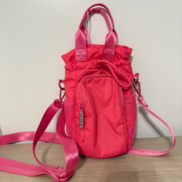Wildfox | Bags | Wildfox Pink Water Bottle Nylon Crossbody Bag | Poshmark